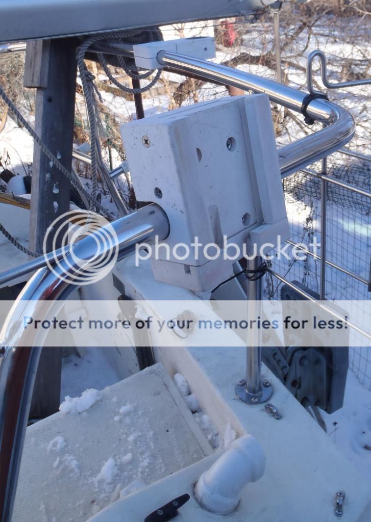 cheap stern rail anchor bracket | Sailboat Owners Forums