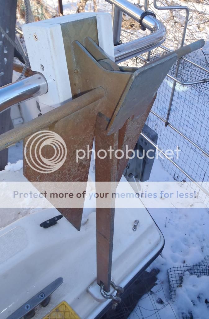 cheap stern rail anchor bracket | Sailboat Owners Forums